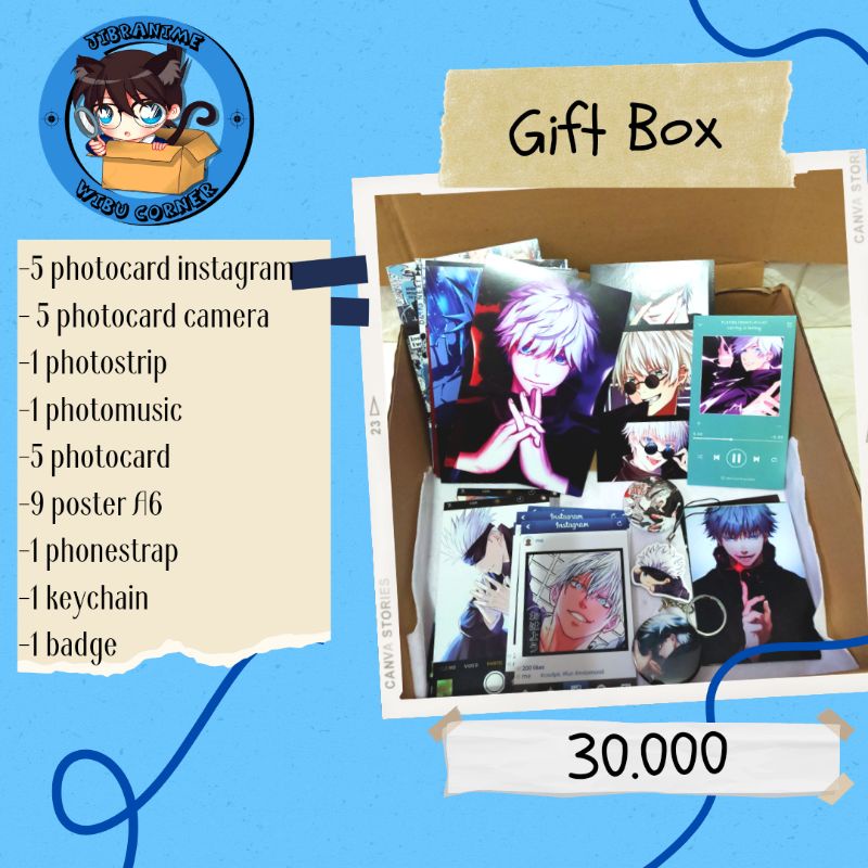 Gift box/fan kit anime jujutsu haikyuu Attack on Titan one piece ...