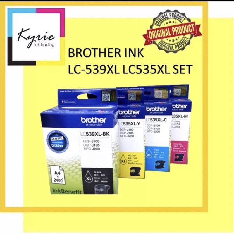 Brother LC-539XL & LC-535XL LC539xl LC535xl 539xl 535xl Original Ink ...