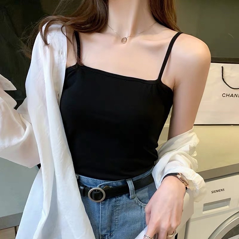 Women Sexy Stretchable Camisole Top W/ Strap sando | Shopee Philippines