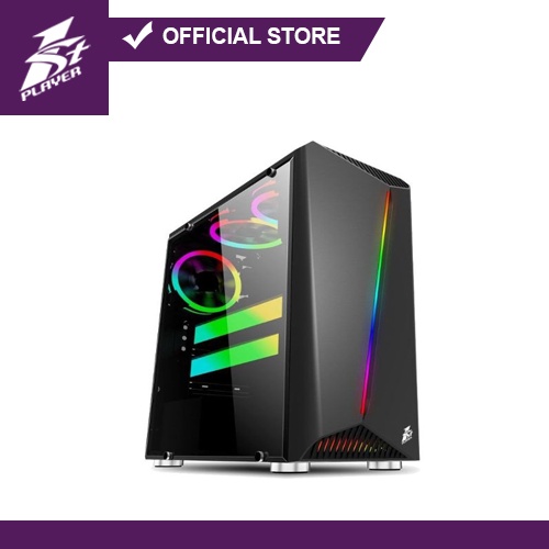 1ST PLAYER Rainbow R3 Mid-Tower Gaming Case with Tempered Glass /M-ATX ...