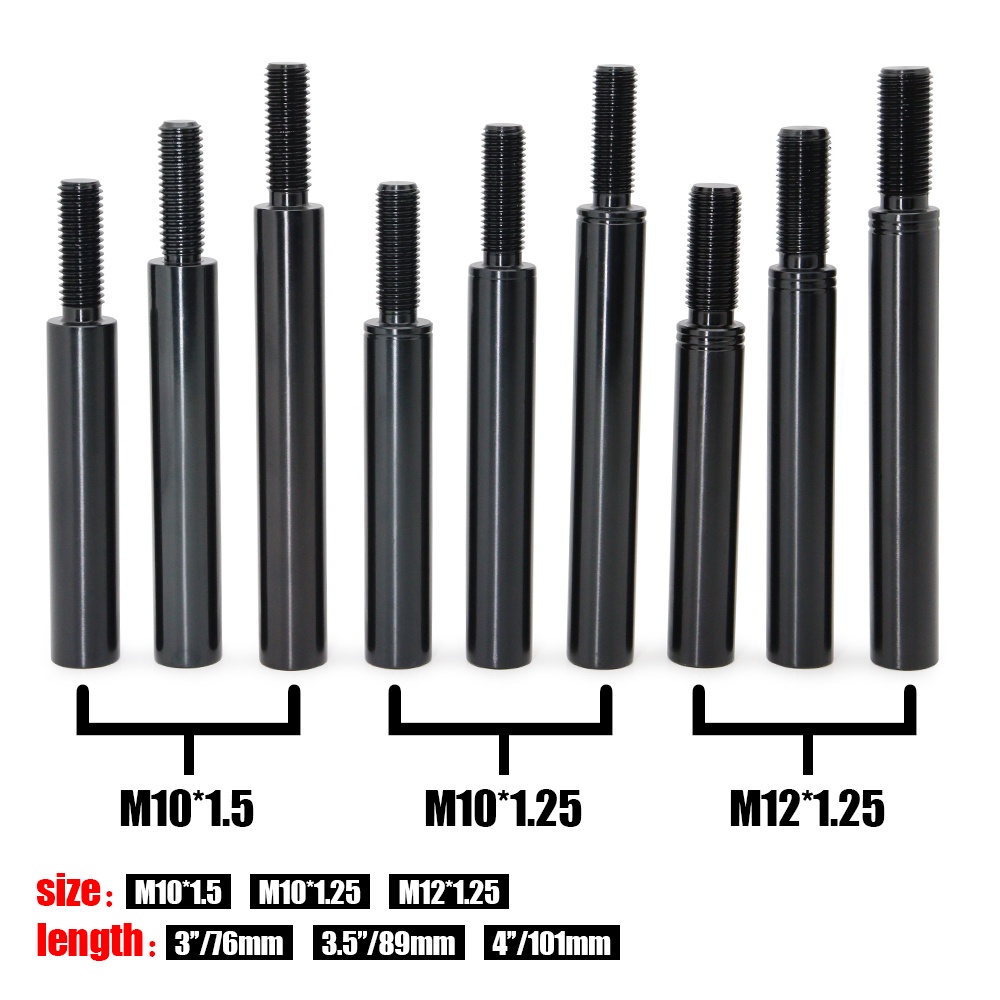 3‘’ 3.5‘’ 4‘’ Aluminum Shift Knob Extender Extension Lever Gear Manual ...