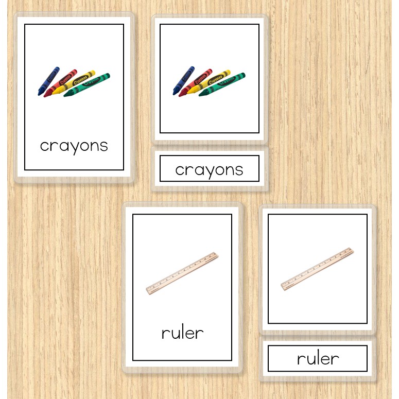 SCHOOL SUPPLIES - Montessori Three-Part Cards / Nomenclature Cards ...