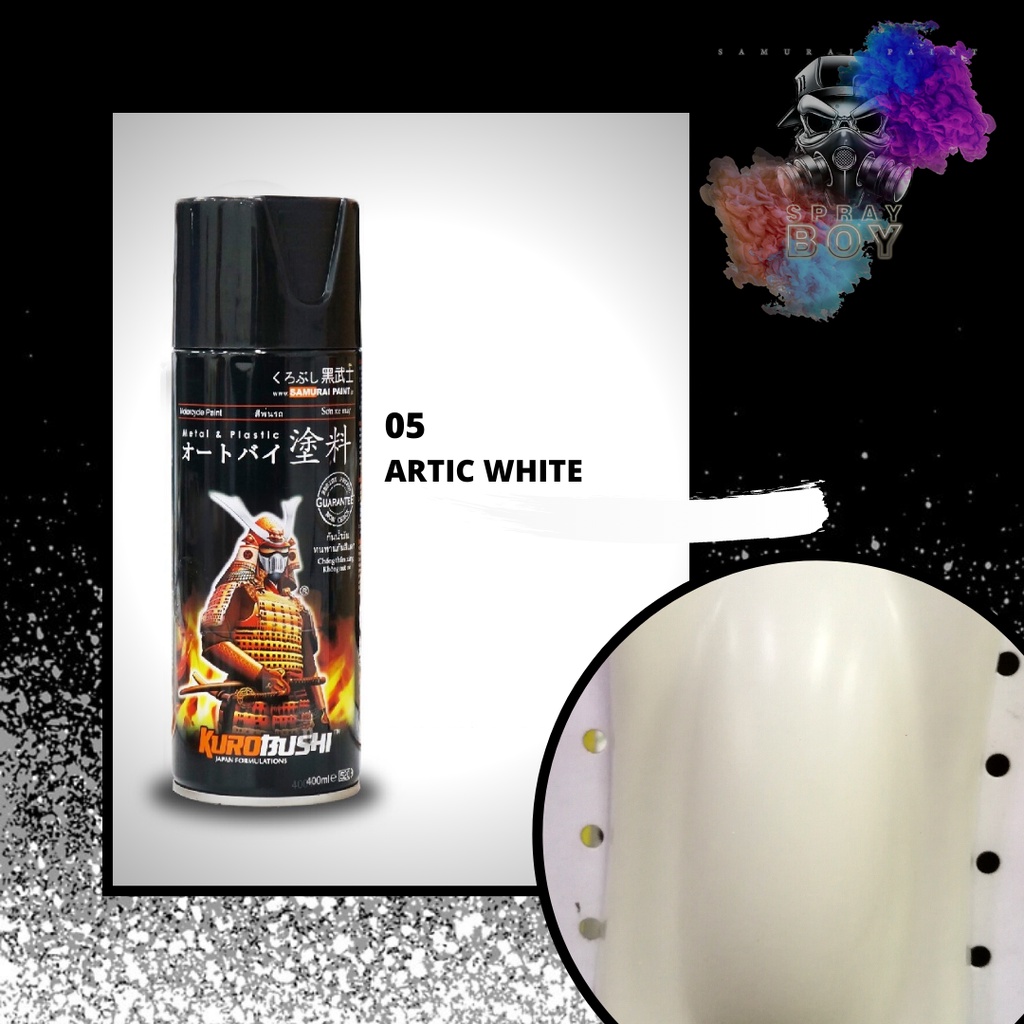 05 ARCTIC WHITE SAMURAI SPRAY PAINT 400ML | Shopee Philippines