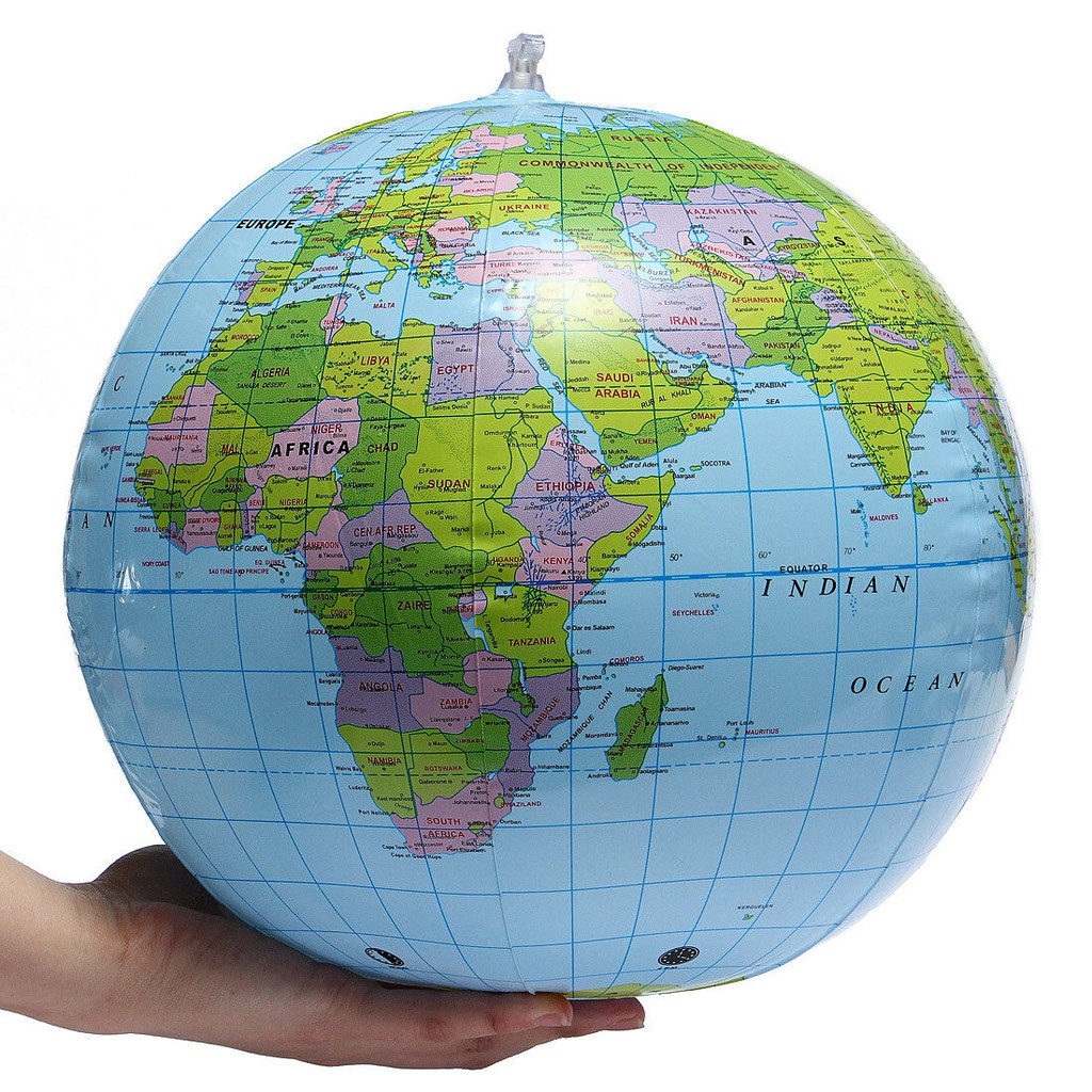 38cm PVC Inflatable Earth World Globe Map Beach Ball Teach Aid ...