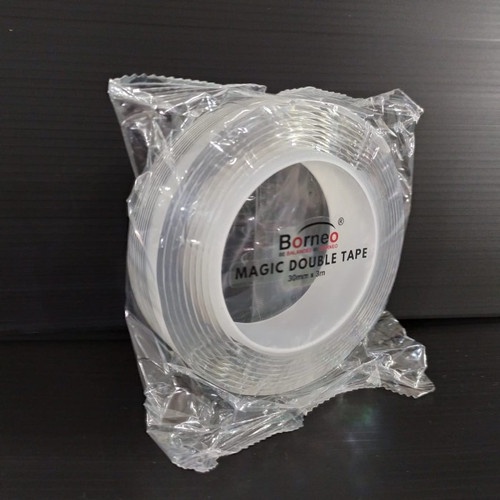 Borneo magic double tape Clear Transparent 30mm | Shopee Philippines