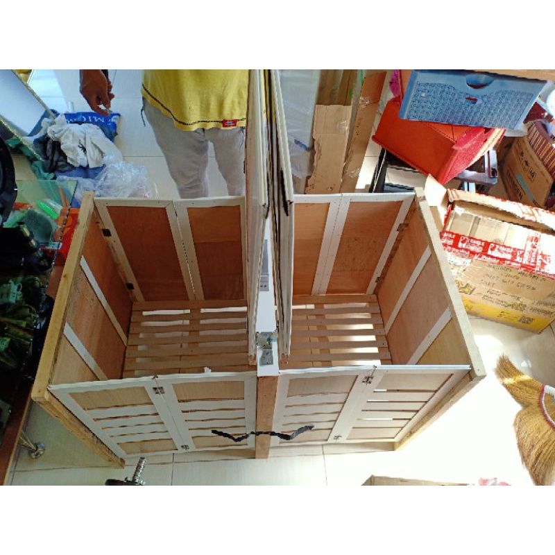 Folding Cage Duplex for Gamefowl with 2 Hapunan | Shopee Philippines