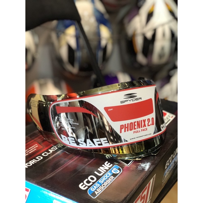 SPYDER PHOENIX 2 IRIDIUM RED BLUE SILVER LENS VISOR | Shopee Philippines