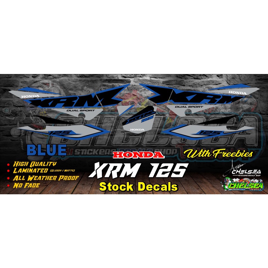 Honda XRM 125 Stock Decals / Stickers with freebies | Shopee Philippines