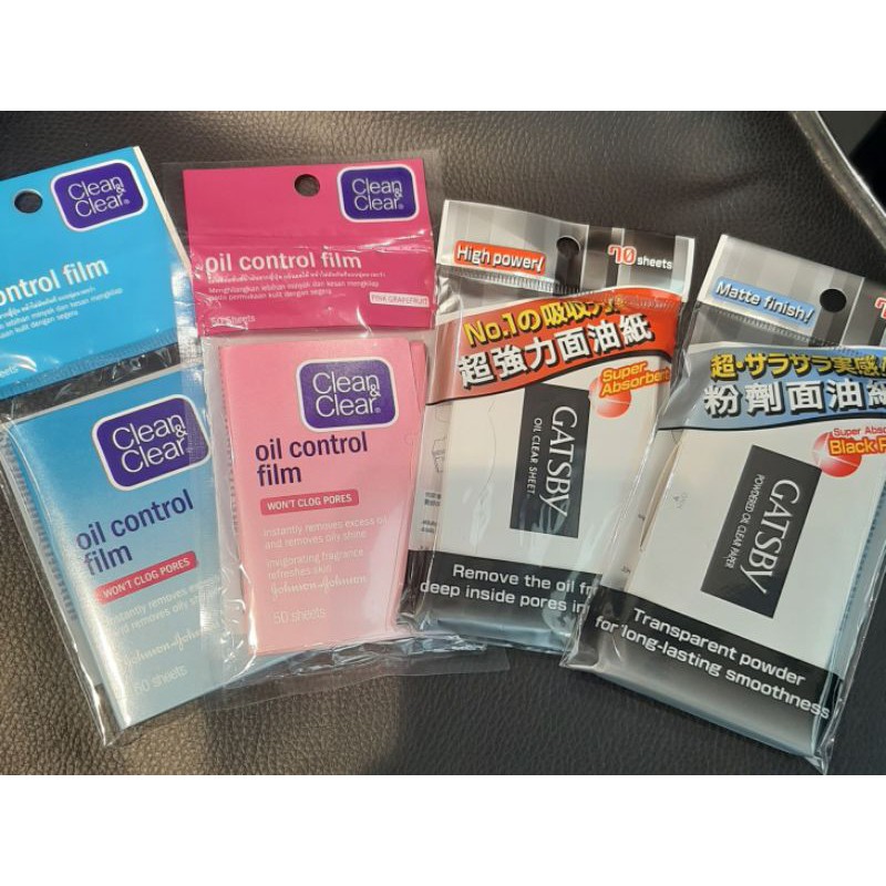 Clean & Clear Oil Control Film/Gatsby Blotting Paper | Shopee Philippines