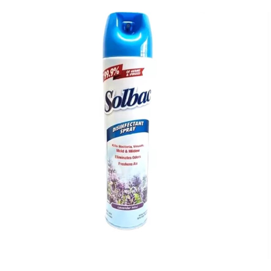 Solbac Disinfectant Spray Lavender 400g | Shopee Philippines