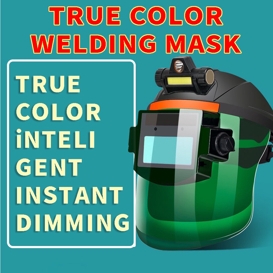 solar True Color Large Vision Welding Helmet For welders Reversible ...