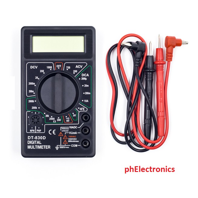 DT830D Professional LCD Digital Multimeter Tester Meter Voltmeter ...