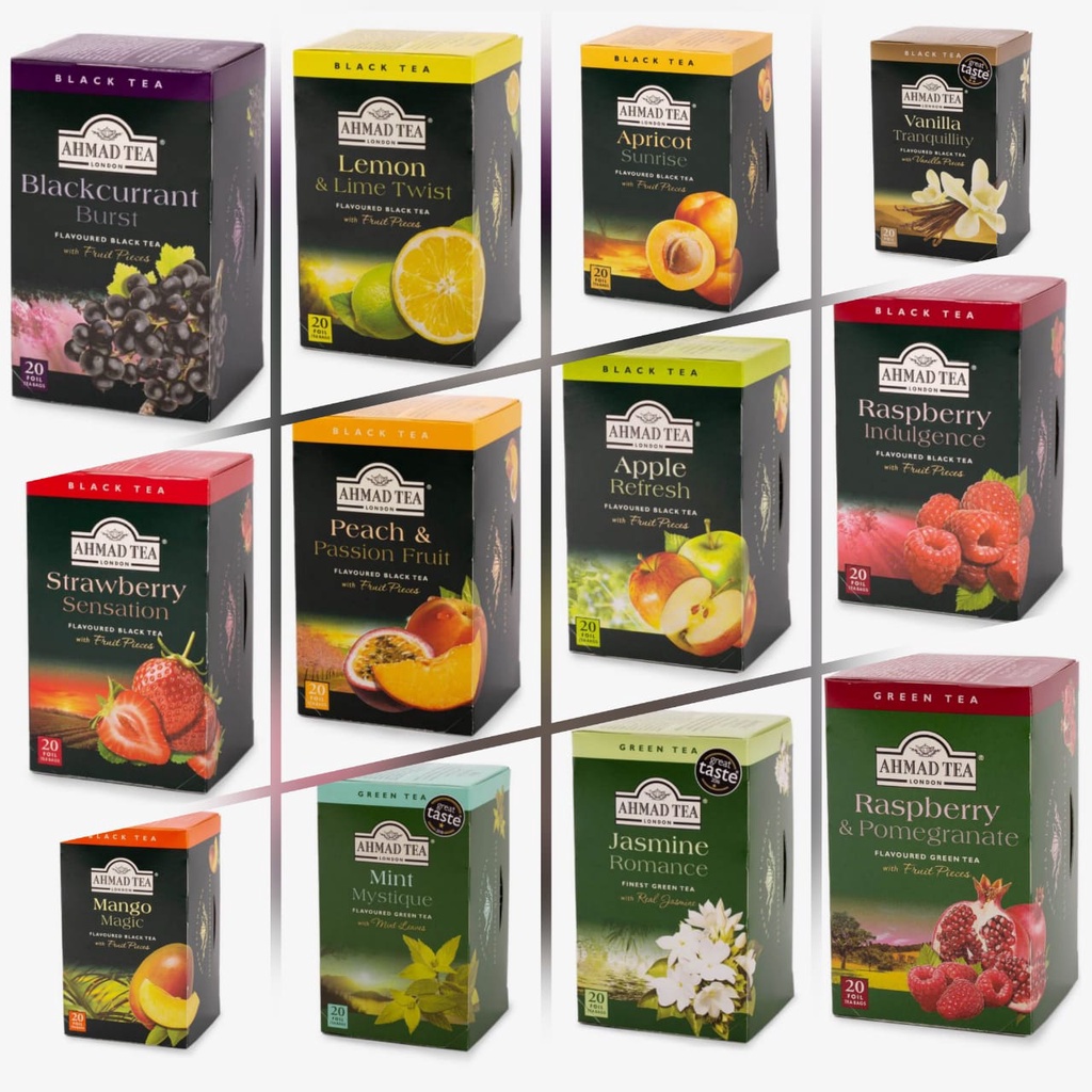 AHMAD TEA COMPLETE 29 VARIANTS - TEA Per box 20 Foil - Apple Refresh ...