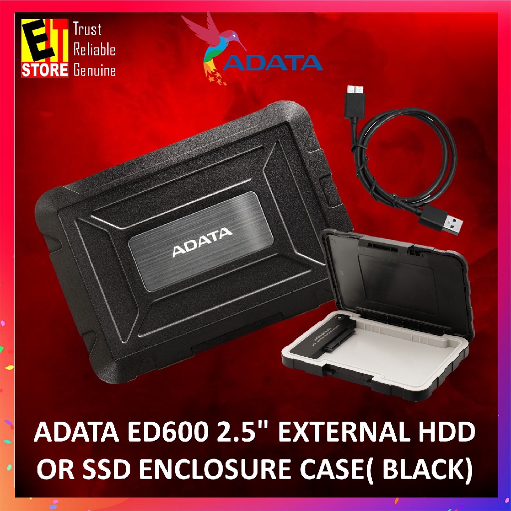 ADATA ED600 2.5" EXTERNAL HDD OR SSD ENCLOSURE CASE | Shopee Philippines