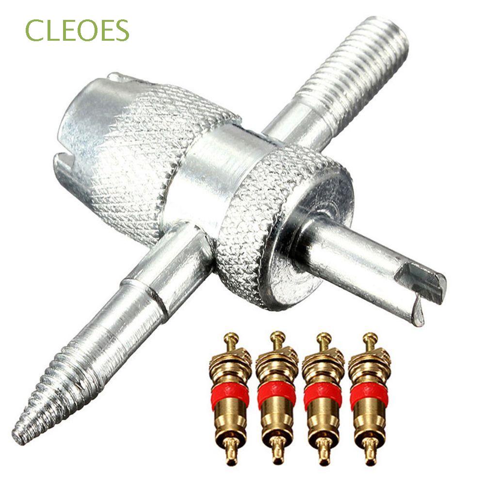 CLEOES Caps Repair Tool Moto Remover Tire Valve Cores Wrench Tyre ...