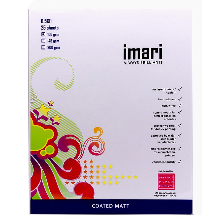 Imari Digital Media Paper 8.5x11 25sheets per pack | Shopee Philippines