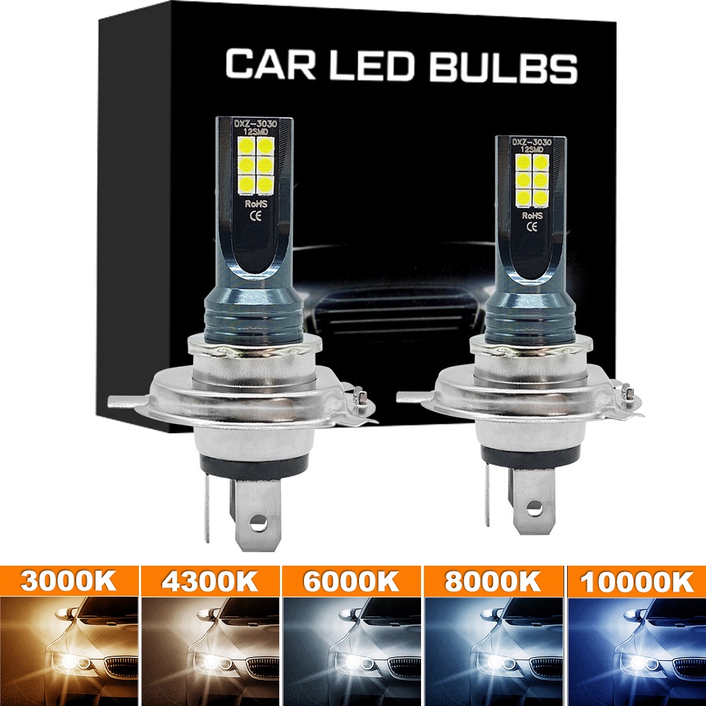 2Pcs H4 H7 LED Car Fog Light H11 H8 H9 H16JP H1 H3 Car Headlight Bulbs 9005 9006 Auto Driving ...