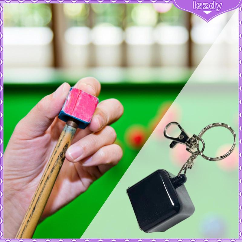 [ Billiard Pool Chalk Cup Holders, TPU with Table Ball Keychains Cue ...