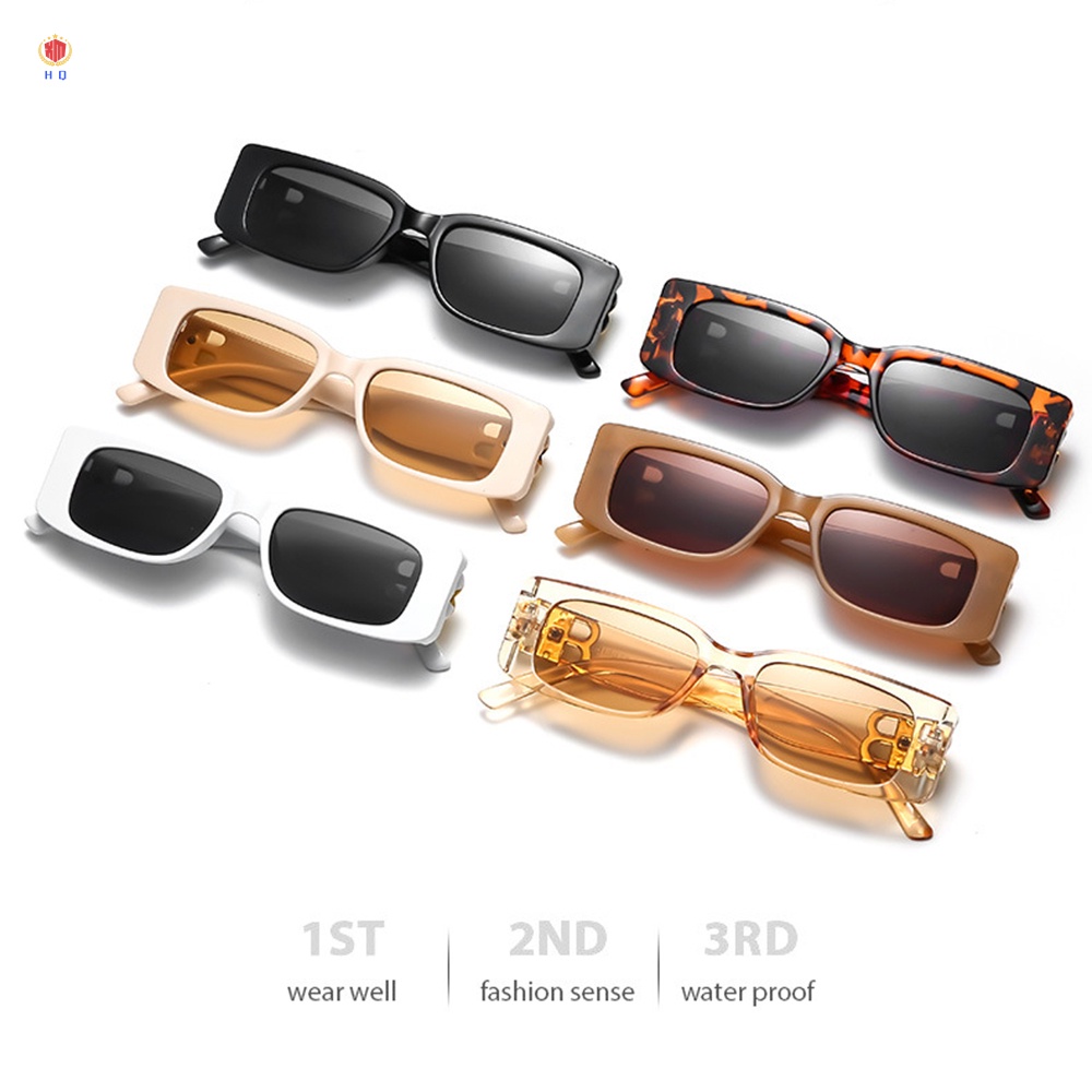Brand Design Sunglasses for Unisex Small Frame Thick Rectangular Rim ...