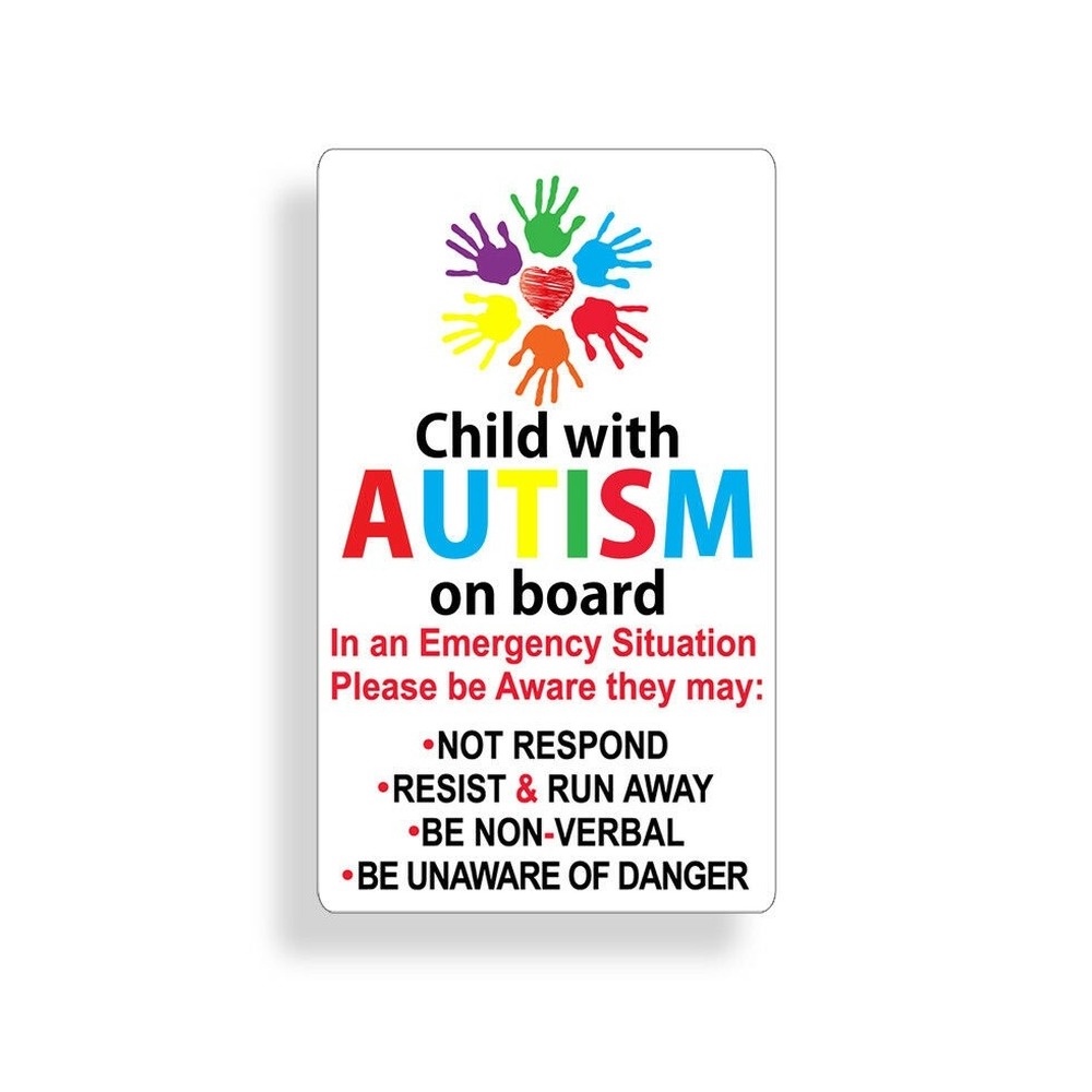 Autistic Sticker Child on board Autism awareness Car Vehicle Window ...