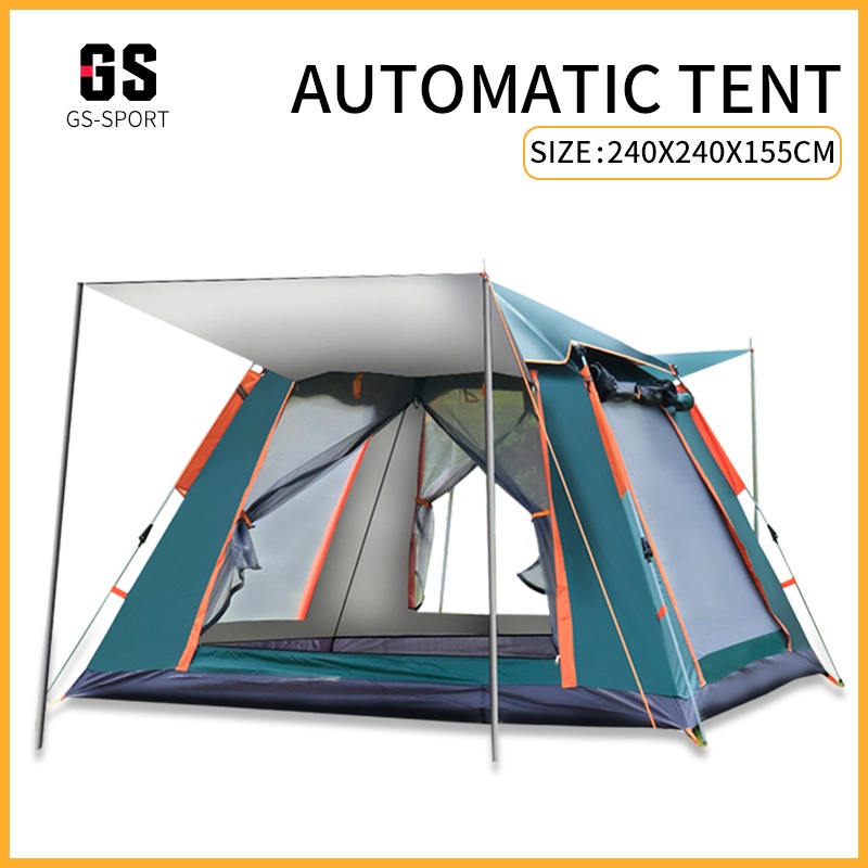 Automatic Tent 4-5person outdoor tents waterproof 2 Doors 2 windows ...