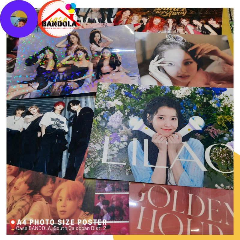 1pc A4 SIZE POSTER PHOTO PRINT | KPOP IU TWICE NAYEON BTS ENHYPEN ITZY ...