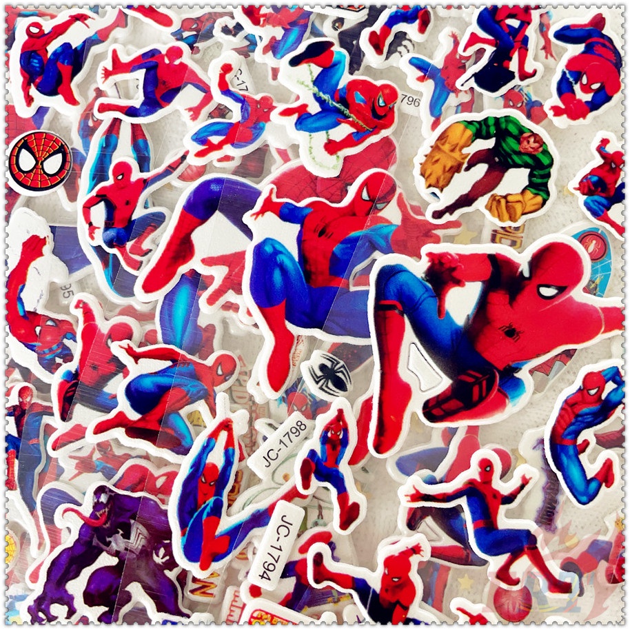 5Sheets M-Cartoon Super Hero Spider-Man Q-2 DIY Rewards Sticker 3D ...
