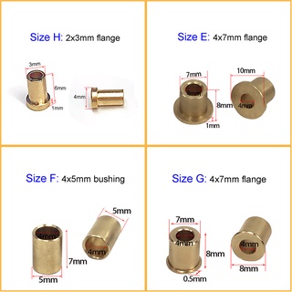 10PCS Brass Bushing Shaft Flange Bush Shaft Sleeve Bearing for 2mm 3mm ...