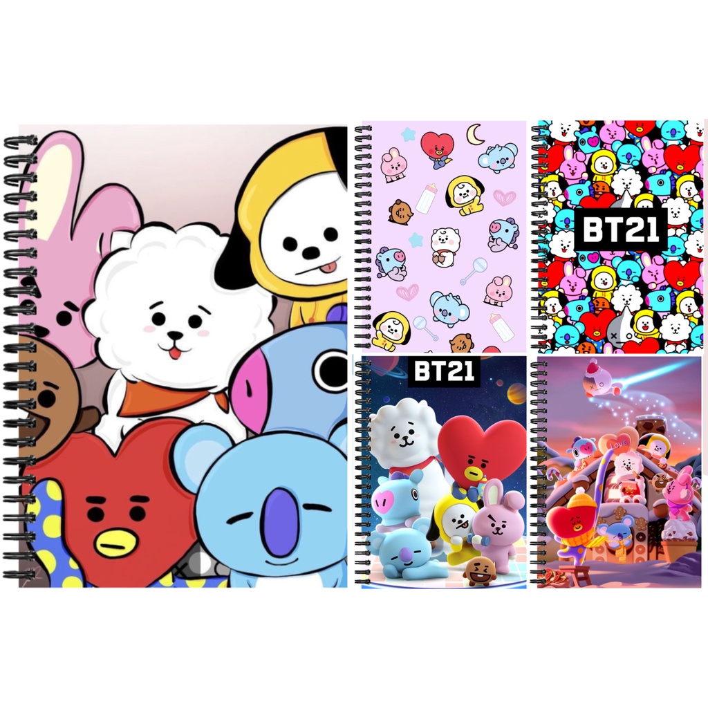 BTS BT21 Notebook A5 (Laminated Cover) | Shopee Philippines