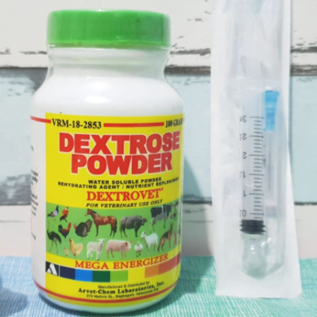 Dextrovet Dextrose Powder Mega-Energizer (100g) with 1 FREE SYRINGE ...