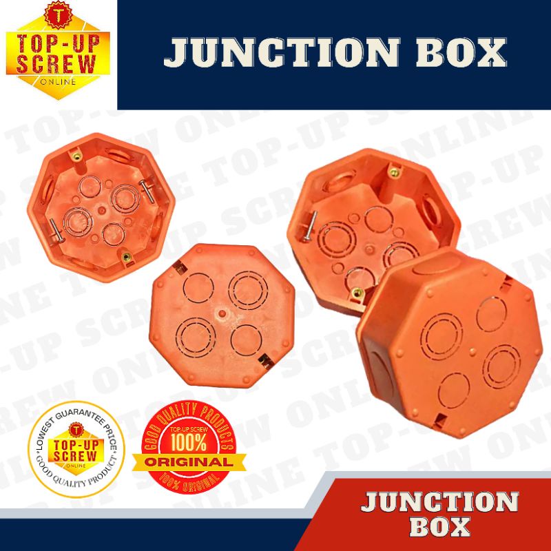 PVC Orange Junction Box w/ Screw | Sold per piece | Shopee Philippines