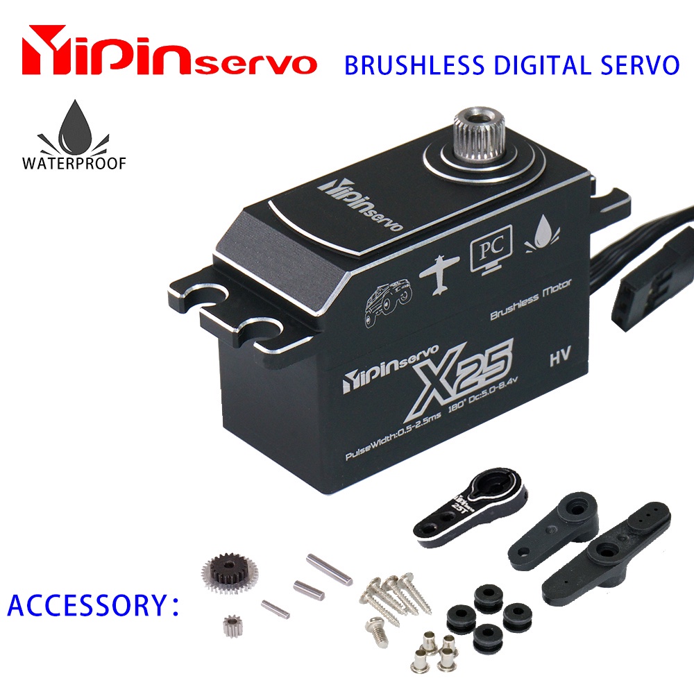 GX Servos 25KG 0.04s 25T Metal Brushless Short Body Digital Servo for 1 ...