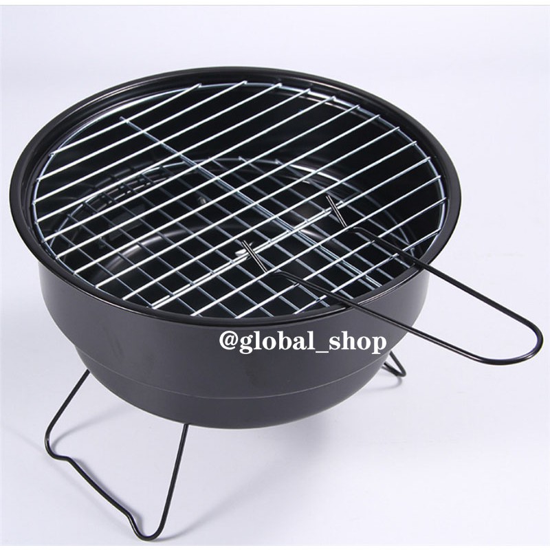 Burn oven round grill mini field simple charcoal BBQ barbecue K-04 ...