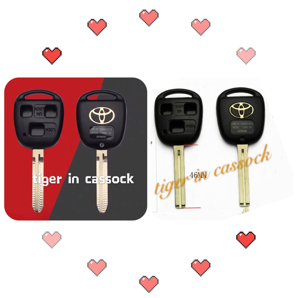 Toyota 3 button replacement remote key casing for updating Lexus Toyota ...