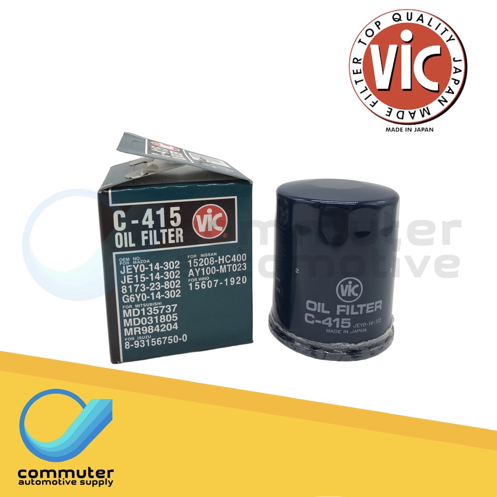 [C-415] VIC Oil Filter Mitsubishi Mirage, Mitsubishi Lancer, Mitsubishi ...