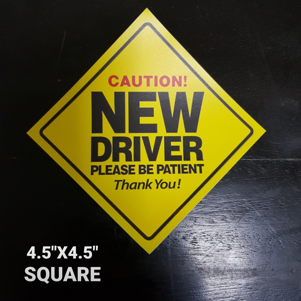 Caution New Driver, Baby on Board Waterproof Sticker Printed & Decals ...