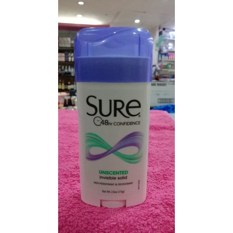 SURE 48HR CONFIDENCE UNSCENTED INVISIBLE SOLID ANTIPERSPIRANT ...