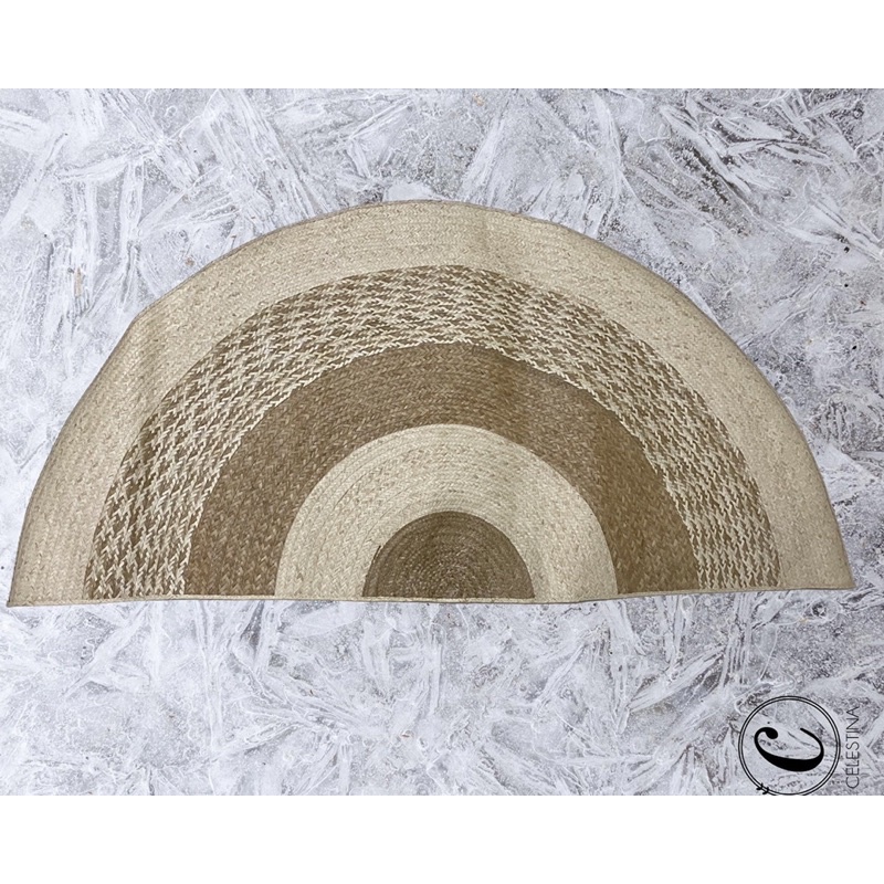 ThreeTone Design HALFMOON buri carpet | Shopee Philippines