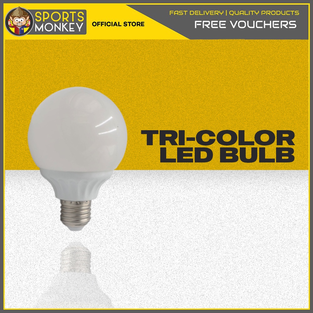 LED Bulb 9W | Tri-Color Daylight Warm White Energy Saving LED Bulb E27 ...