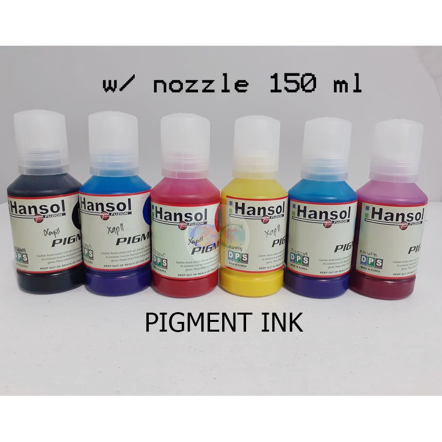 Hansol Pigment Ink 150ml with Nozzle | Shopee Philippines