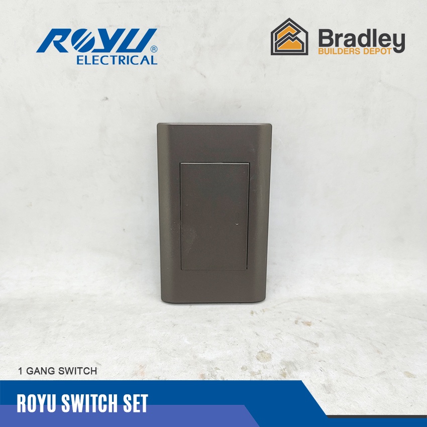 Royu Dark Gray Modern Switch and Outlet Set (Plano Series) | Shopee ...