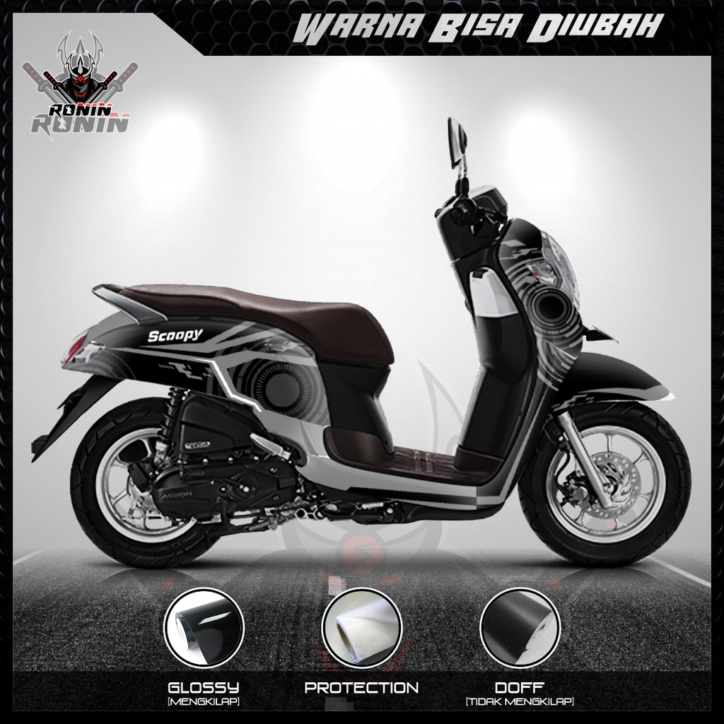 Full Body Scoopy FI Decal Sticker, New Scoopy FI, Scoopy V.3 (Tech Gray ...