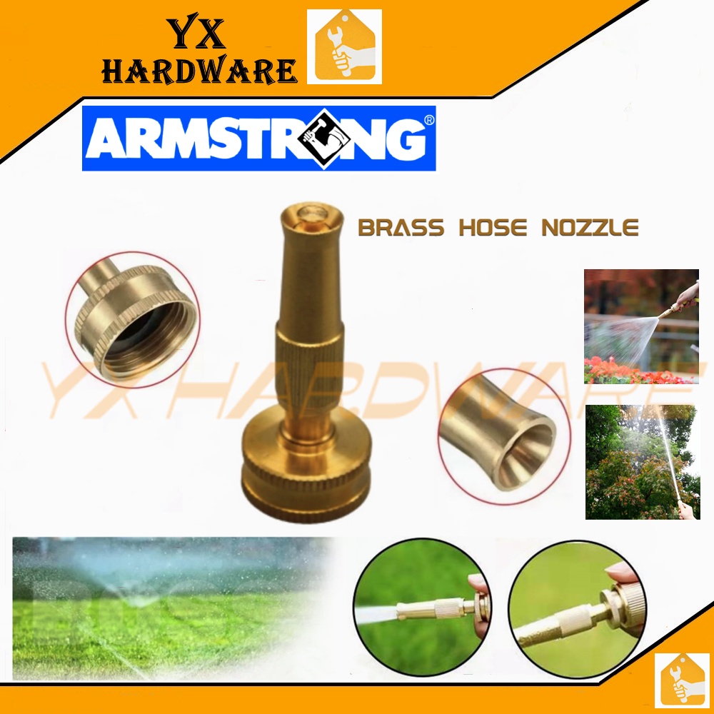 ARMSTRONG Solid Brass Hose Nozzle For Garden Hose | Shopee Philippines