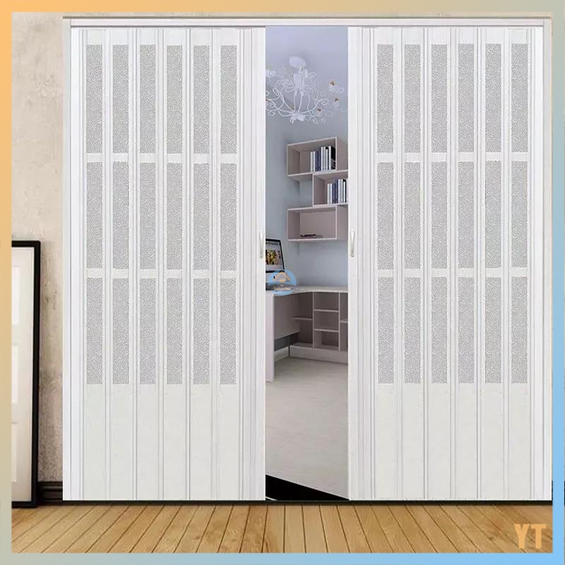 PVC folding door custom size bathroom kitchen sliding door balcony ...
