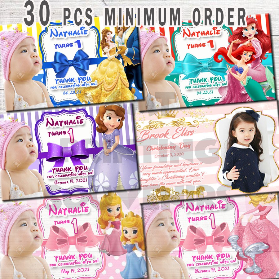 ATM Size Personalized Ref Magnet Giveaway Souvenir Princess Minnie ...