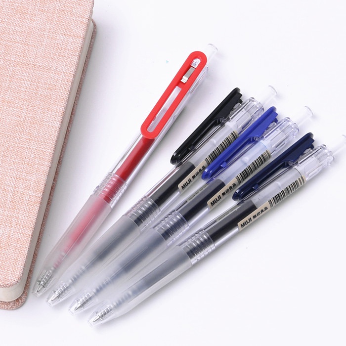 MUJI pen Ballpen Sign pen Black/Red/Blue Gel Ballpoint Pen 0.5mm ...