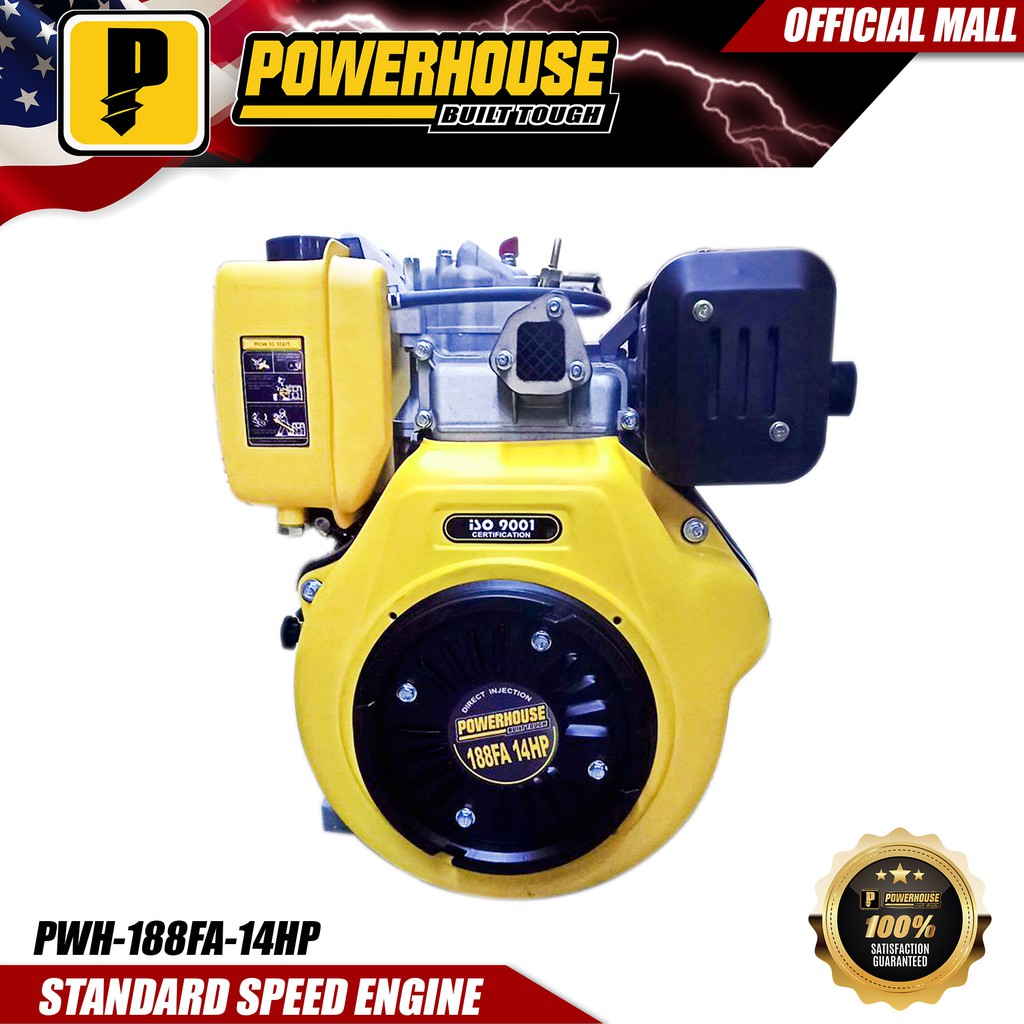 Powerhouse 14HP Industrial Diesel Standard Speed Engine 3,600RPM 14HP ...