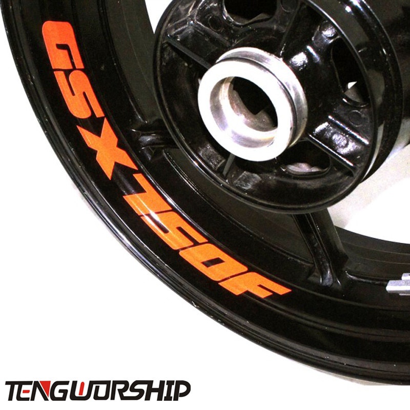 Teng Worship 8 X INNER RIM DECALS WHEEL Reflective STICKERS STRIPES for ...