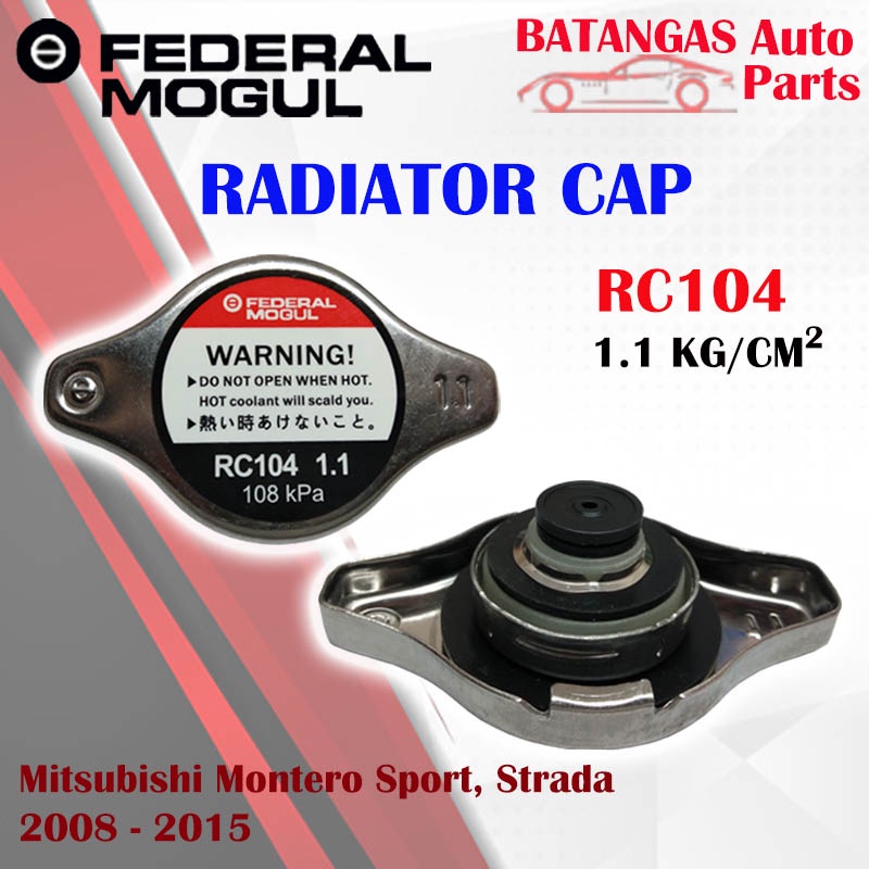 Radiator Cap Mitsubishi Montero Sport, Strada 2008-2015 Federal Mogul 1 ...
