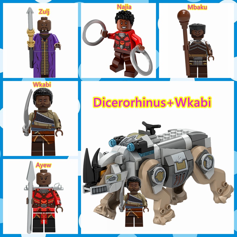 Compatible toys Marvel Black Panther Doll Building blocks Children's ...